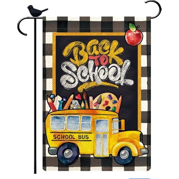 Pipisasa | Accents | Back To School Small Garden Flag 2 Sided First Day ...